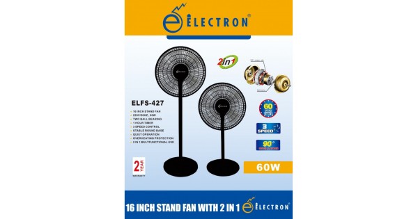 Buy Electron Stand Fan 16 Inch 2 in 1 Online In Nepal
