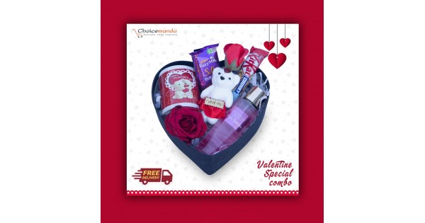 Valentine Day Combo 2021 | Heart Shaped Valentine Combo Buy Online