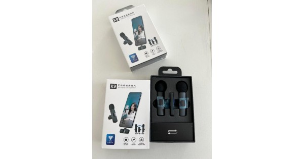 K9 Wireless Microphone – Noise-Cancelling, Plug & Play Mic for Phones ...