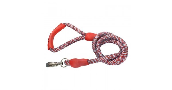 Red Color Leash For Dog | Nylon | Durable And safe | 58 Inch | Clip Closure