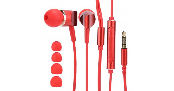 JR-E209 Metal Wired Earphone-Red-Choicemandu Online Shopping.