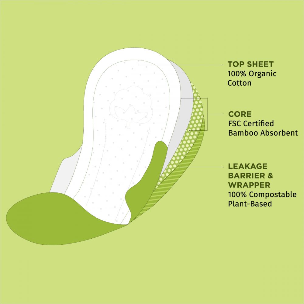 Buy Biodegradable Sanitary Pads From Pee Safe - Regular