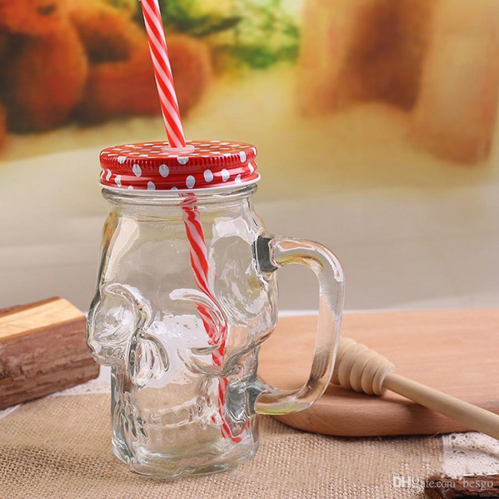Buy Mason Jar Mugs With Lid And Straw Online at Best Price
